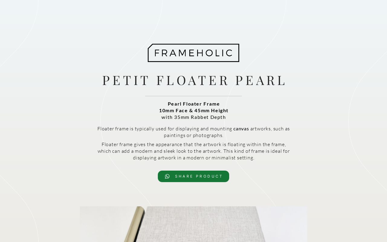 Petit Floater Pearl | Frameholic Catalogue
